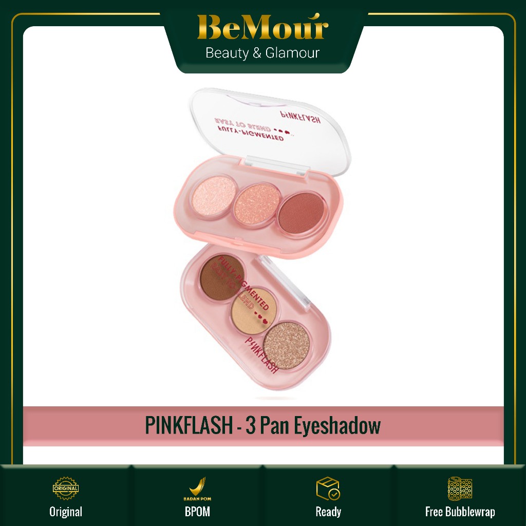 Jual PINKFLASH - 3 PAN EYESHADOW ( PF-E23 ) - 3 Shades Eye Shadow ...