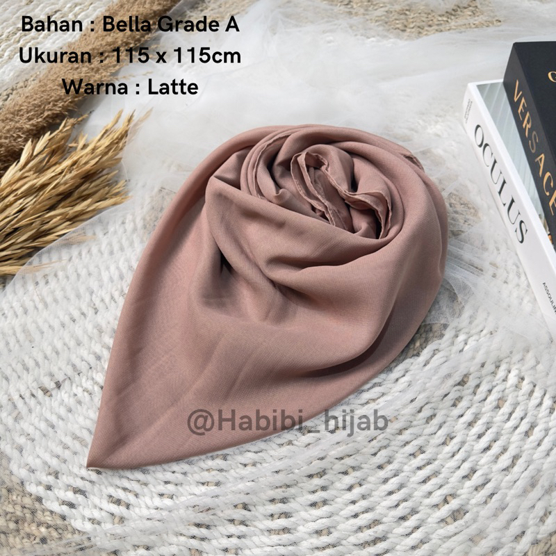 Jual Bella Square Polycotton 115 X 115 Jahit Tepi Kecil Premium 78 Warna Hijab Segi Empat ...