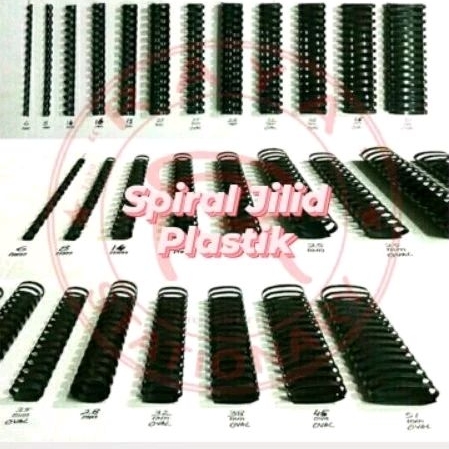 Jual Spiral Plastik Jilid F4/A4 15 loops Hitam | Shopee Indonesia