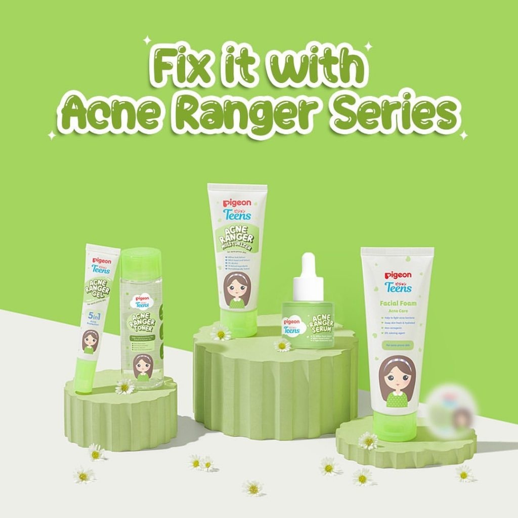 Jual Pigeon Teens Acne Ranger Moisturizer | Serum | Toner | Loose ...