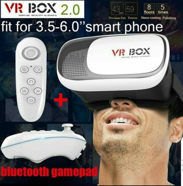 Jual Produk Virtual 3D Reality glasses Vrbox + Remote VR Gear Box gen 2 Z06 | Shopee Indonesia
