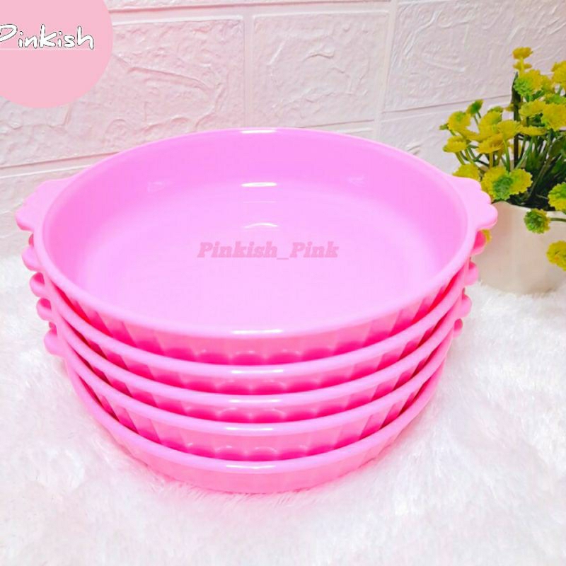 Jual Piring Makan Pink Bulat Garis Semi Melamin (Satuan) | Shopee Indonesia