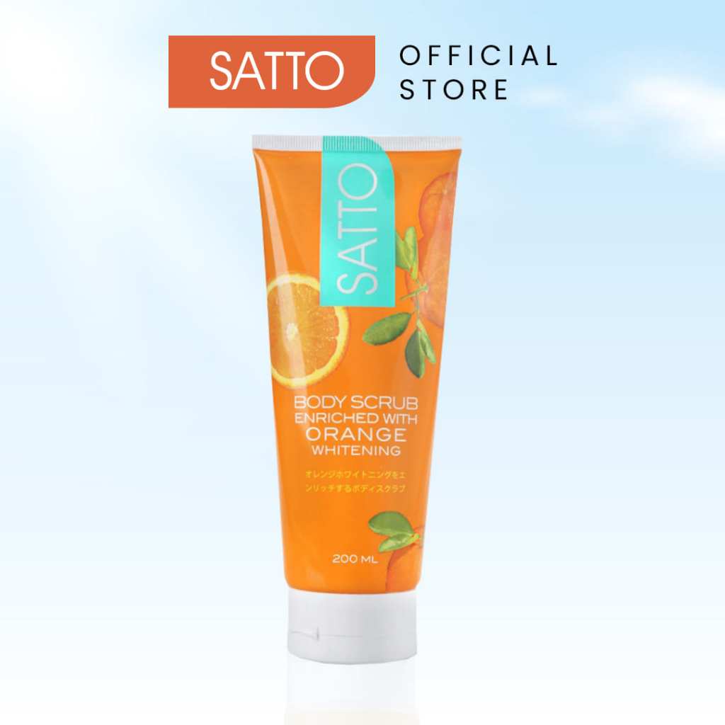 Jual Satto Body Scrub Enriched with Orange Whitening | Shopee Indonesia