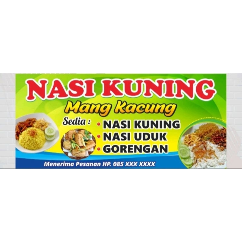 Jual SPANDUK BANNER NASI KUNING, GADO-GADO, NASI LIWET | Shopee Indonesia