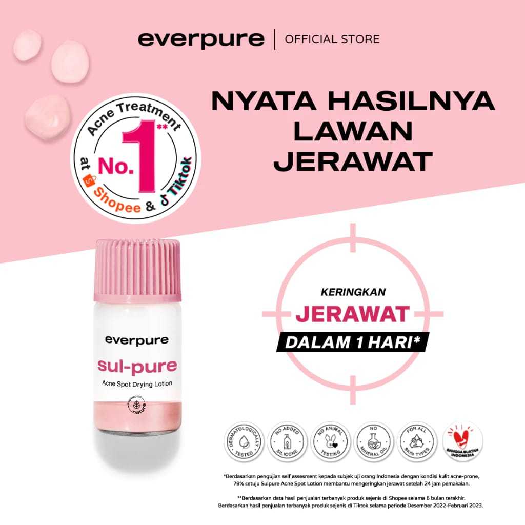 Jual [TERMURAH] Everpure Sulpure Acne Spot Obat Totol Jerawat 3ML ...
