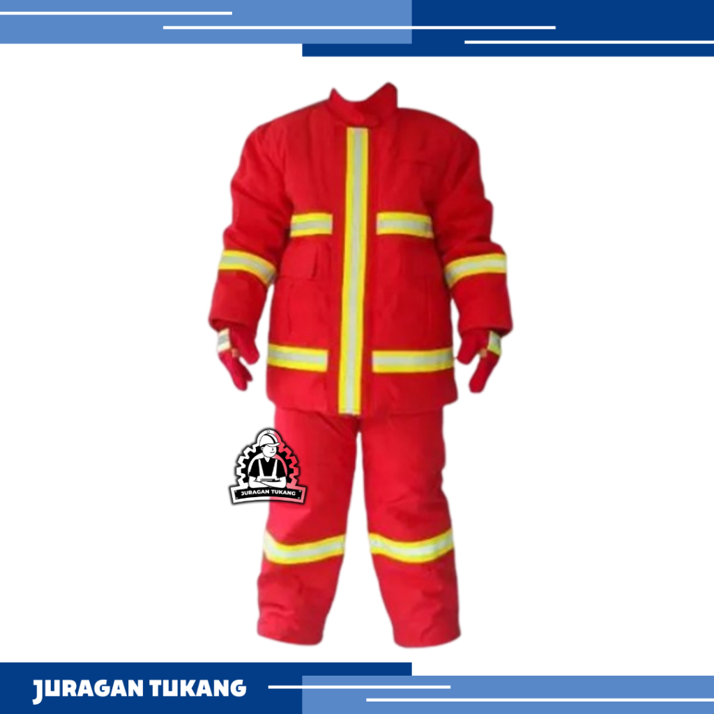 Jual BAJU SAFETY PEMADAM KEBAKARAN FIRE SUIT MERAH RED DAMKAR DRILL ...