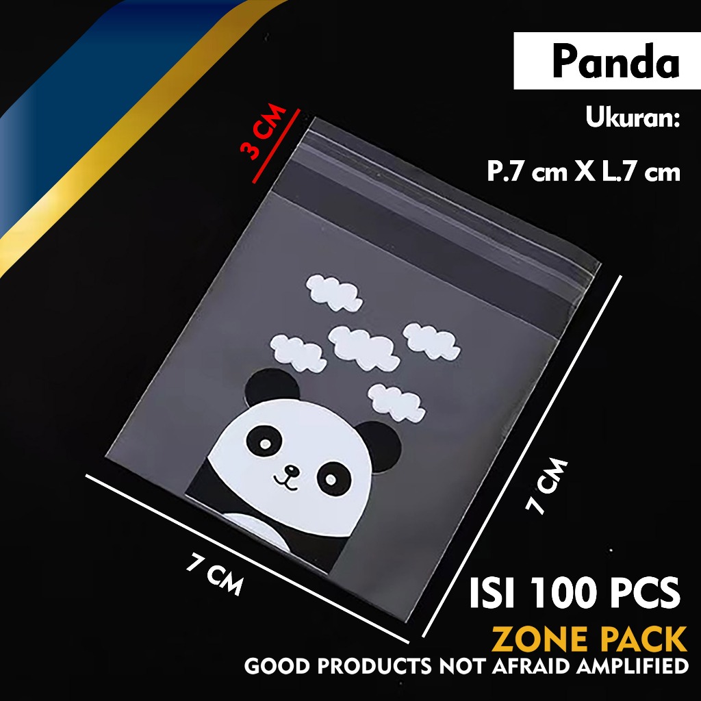 Jual [100 PCS] Plastik Cookies Karakter Snack | Plastik Cookies Panda ...