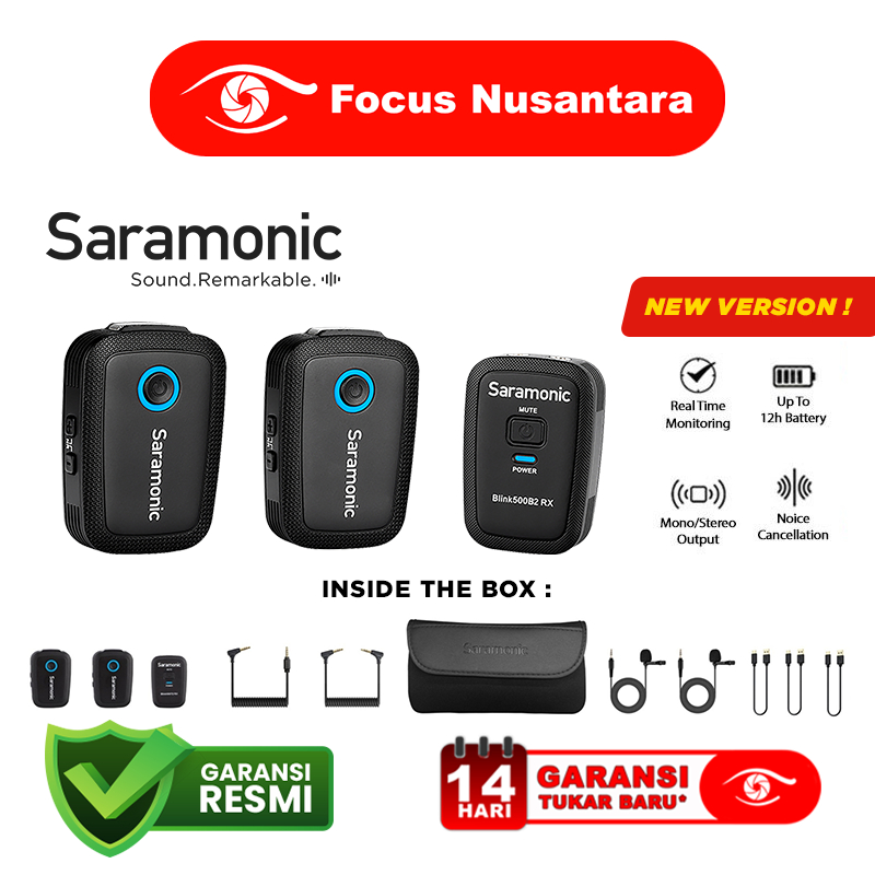 Jual Saramonic Blink 500 B2 New Version Dual Wireless Microphone