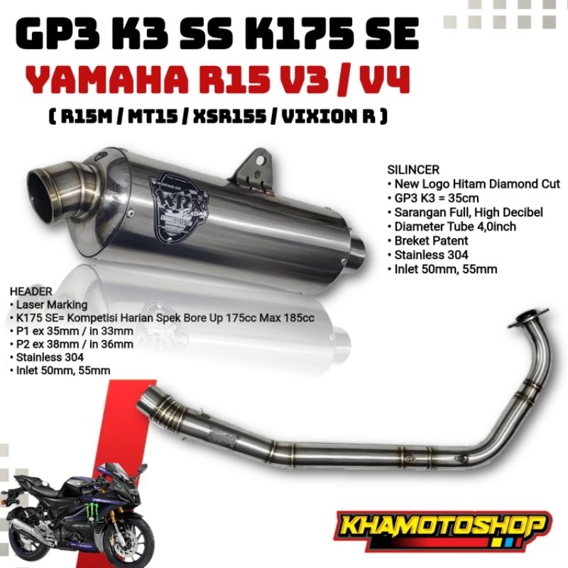 Jual WRX GP3 K3 / R4 SS K175 SE / K200 SE YAMAHA R15 V3 / V4 | Shopee ...