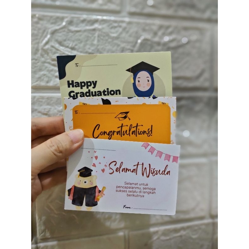 Jual (10pcs) kartu ucapan congragulation selamat wisuda happy ...