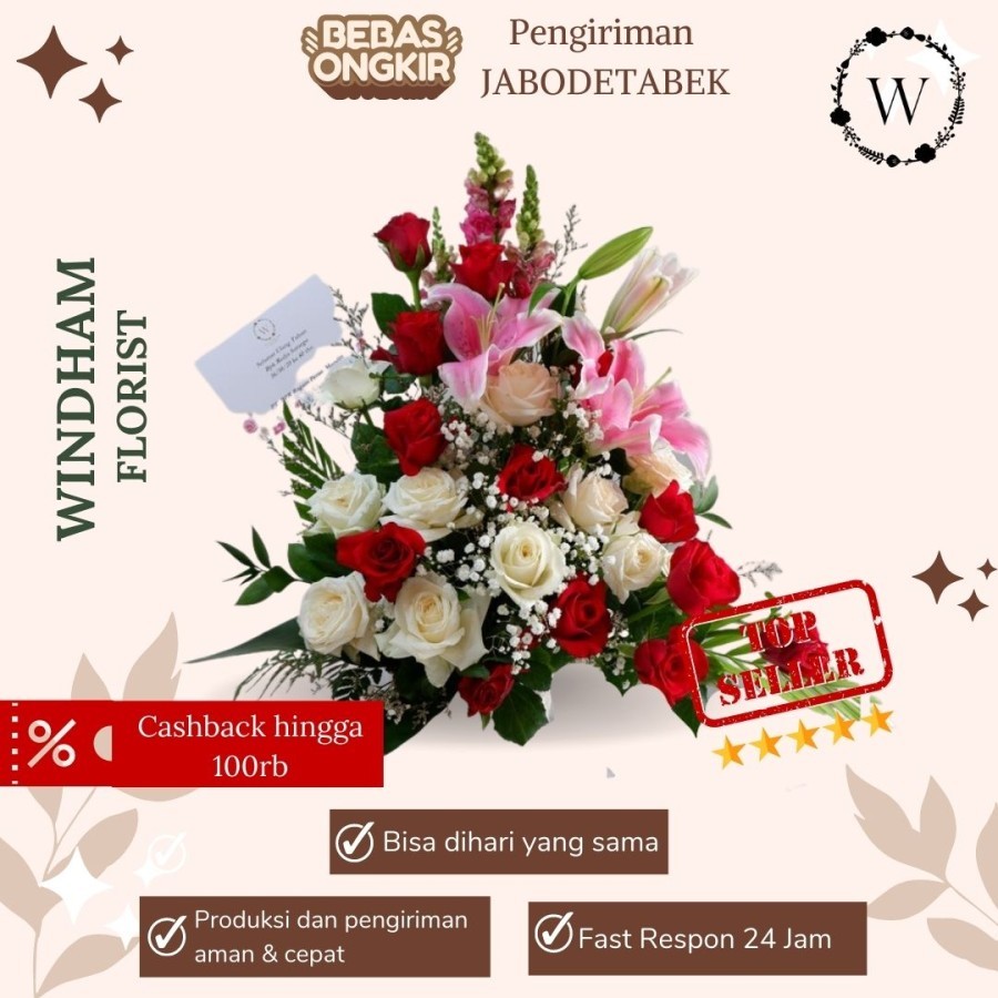 Jual Bunga vas Segitiga| Bunga Meja | Rangkaian Bunga | Shopee Indonesia