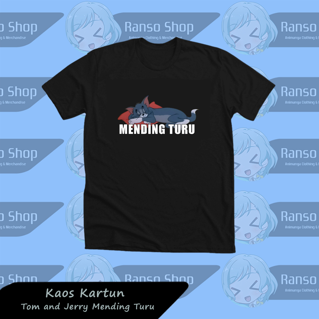 Jual Kaos Tom and Jerry Meme Mending Turu / Baju Kartun Tom and Jerry ...