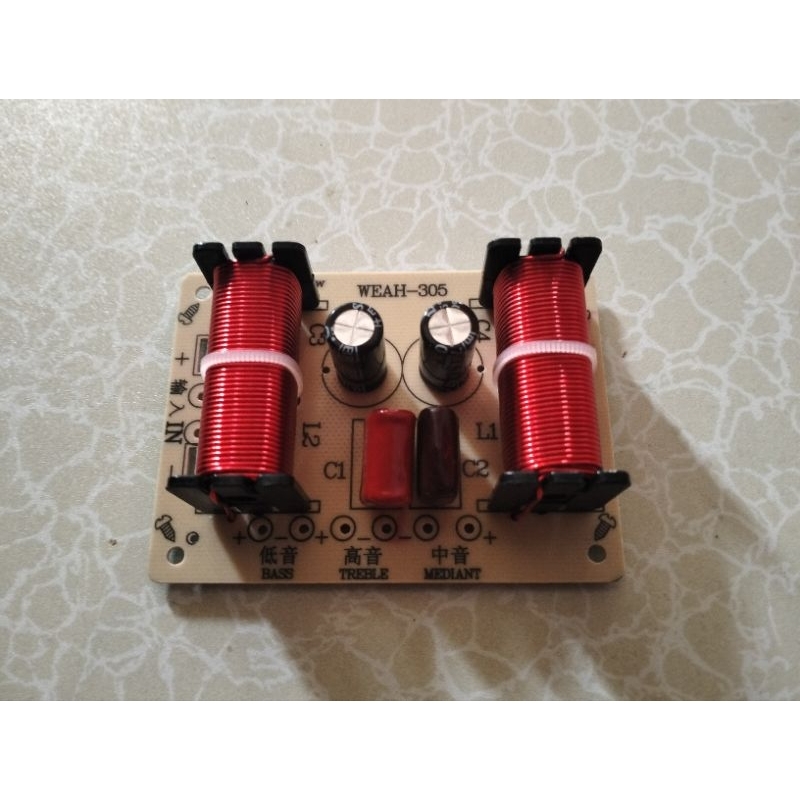 Jual [ BK ] Audio Speaker Crossover Circuit Treble Midrange Bass Module 3 Way 900-4000Hz ...