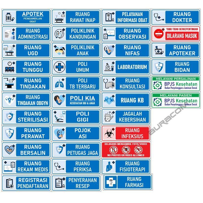 Jual STIKER KLINIK PUSKESMAS|STIKER RUANGAN PELAYANAN KESEHATAN|STIKER ...