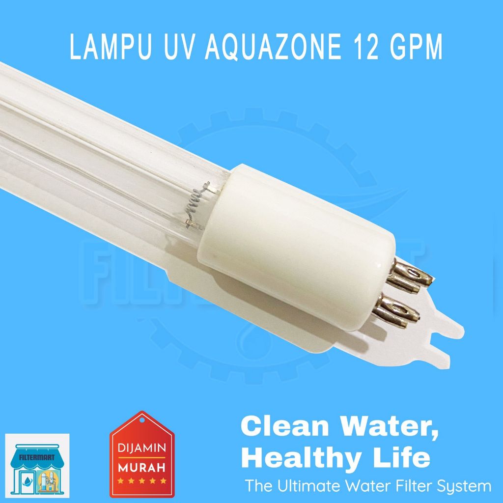 Jual LAMPU UVC UV STERILIZER 12 GPM T8 30WATT / LAMPU ULTRAVIOLET DEPOT AIR ISI ULANG BUNUH ...