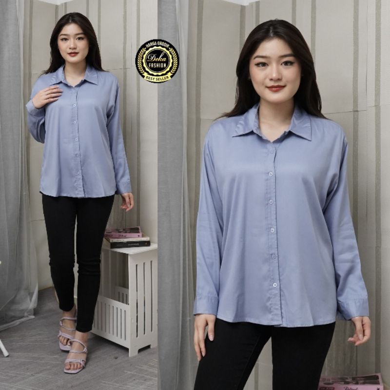 Jual KEMEJA KATUN TWILL 30S TANGAN SKODER - 3030 | Shopee Indonesia