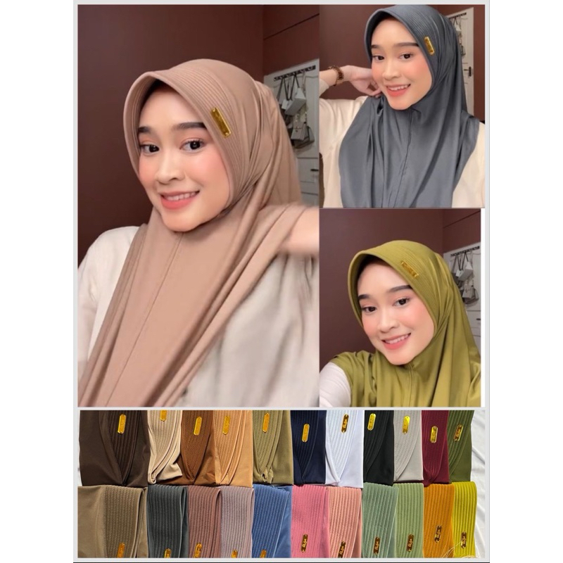 Jual ALYA Bergo HAMIDAH Akrilik Hijab Daily Bergo Instan Jilbab Hamida Jersey Joya Premium ...