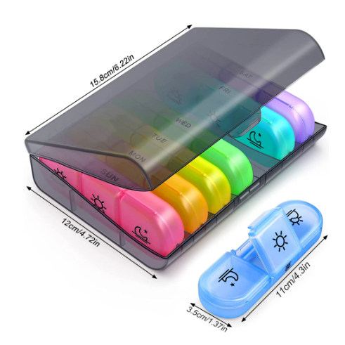 Jual Weekly Pill Organizer Compact Pill Box 7 Day kotak obat vitamin ...