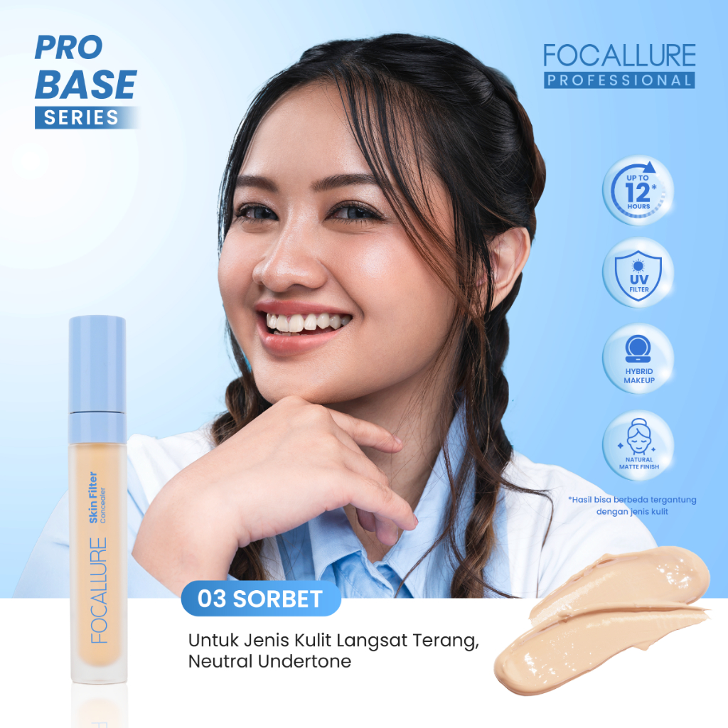 Jual FOCALLURE Probase Skin Filter Concealer Natural Matte Seamless ...
