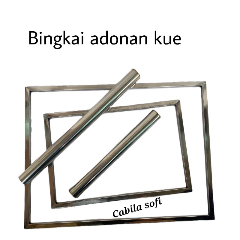 Jual Bingkai perata adonan kue 1 set rol besi | Shopee Indonesia