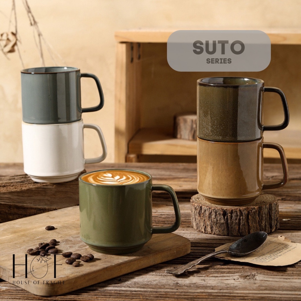 Jual [HOF] SUTO Gelas Ocha Keramik Gagang | Cangkir Mug Teh Jepang ...
