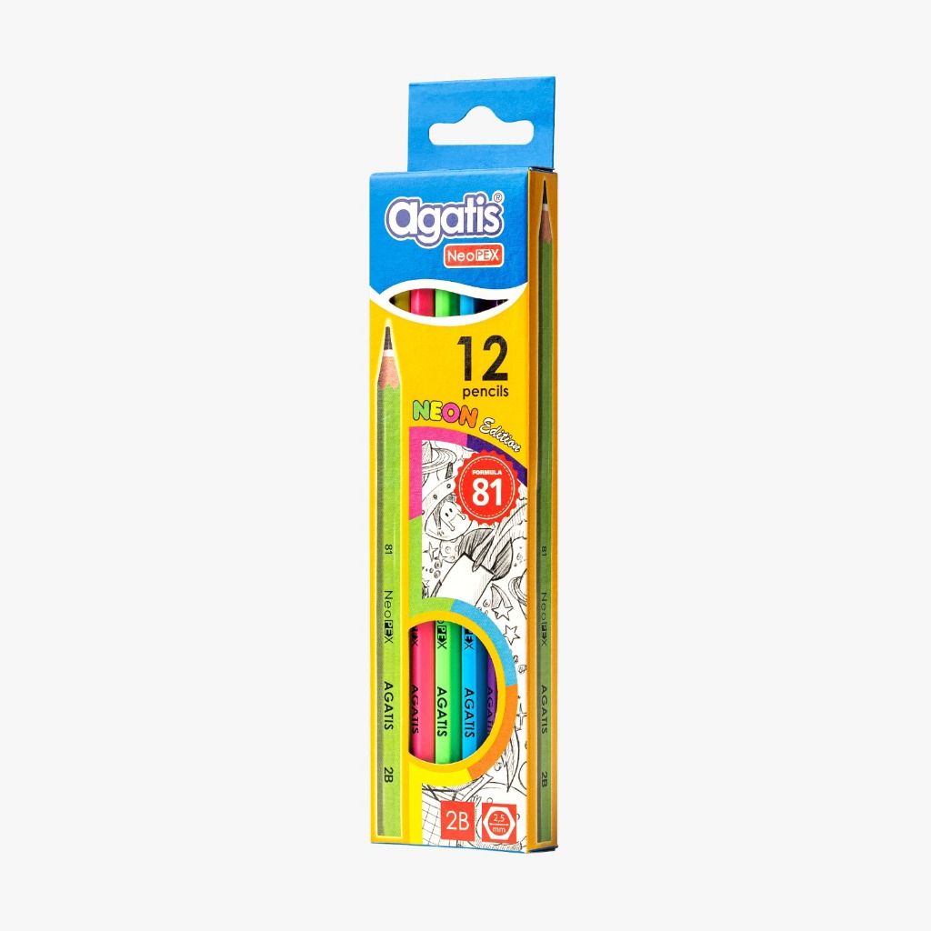 Jual Agatis Neopex - Pensil Tulis Neon 2B 1Box - Isi 12 Pcs | Shopee ...
