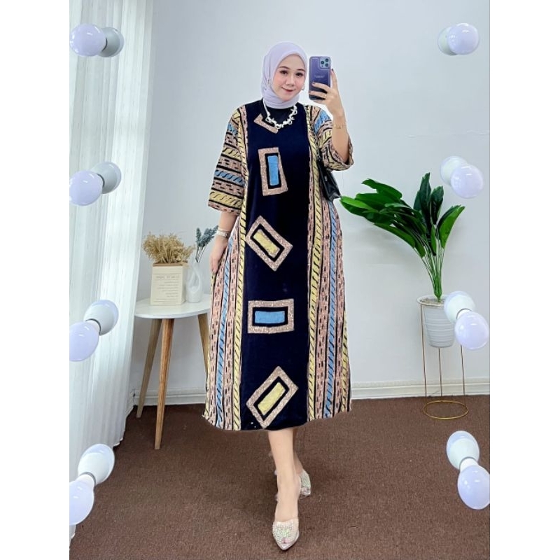 Jual dress batik dress batik modern daster terbaru daster batik ...