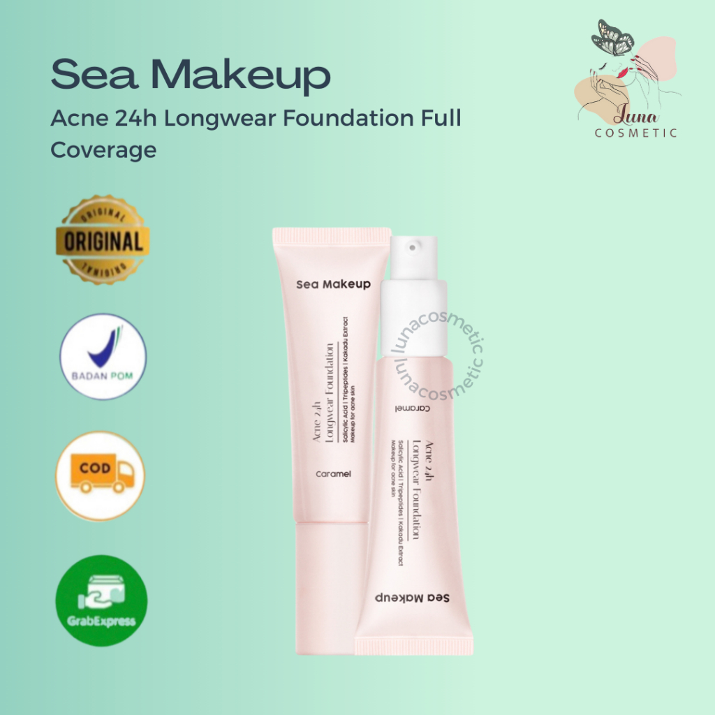 Jual Sea Makeup Acne 24h Longwear Foundation Full Coverage with ...