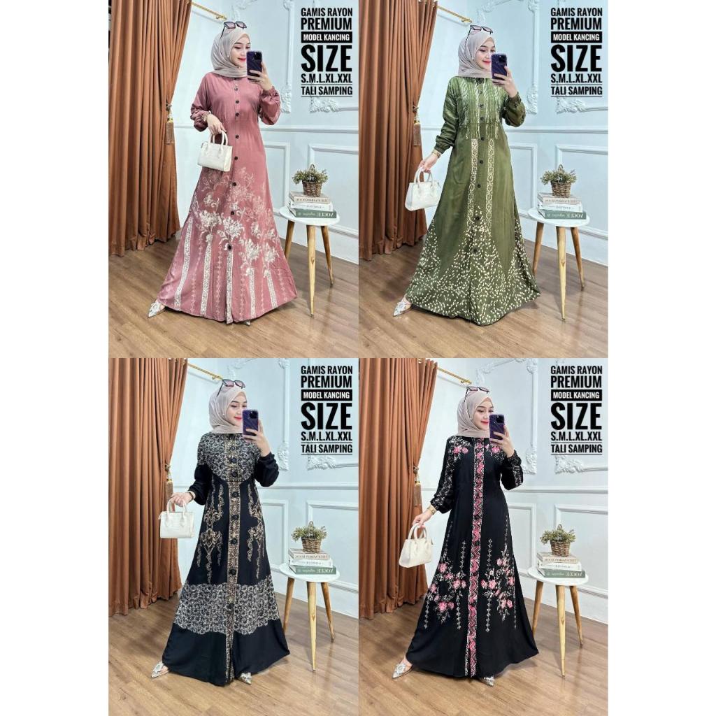 Jual Gamis Rayon Premium Kekinian Pekalongan Jumbo Fit to XL - AN BATIK ...