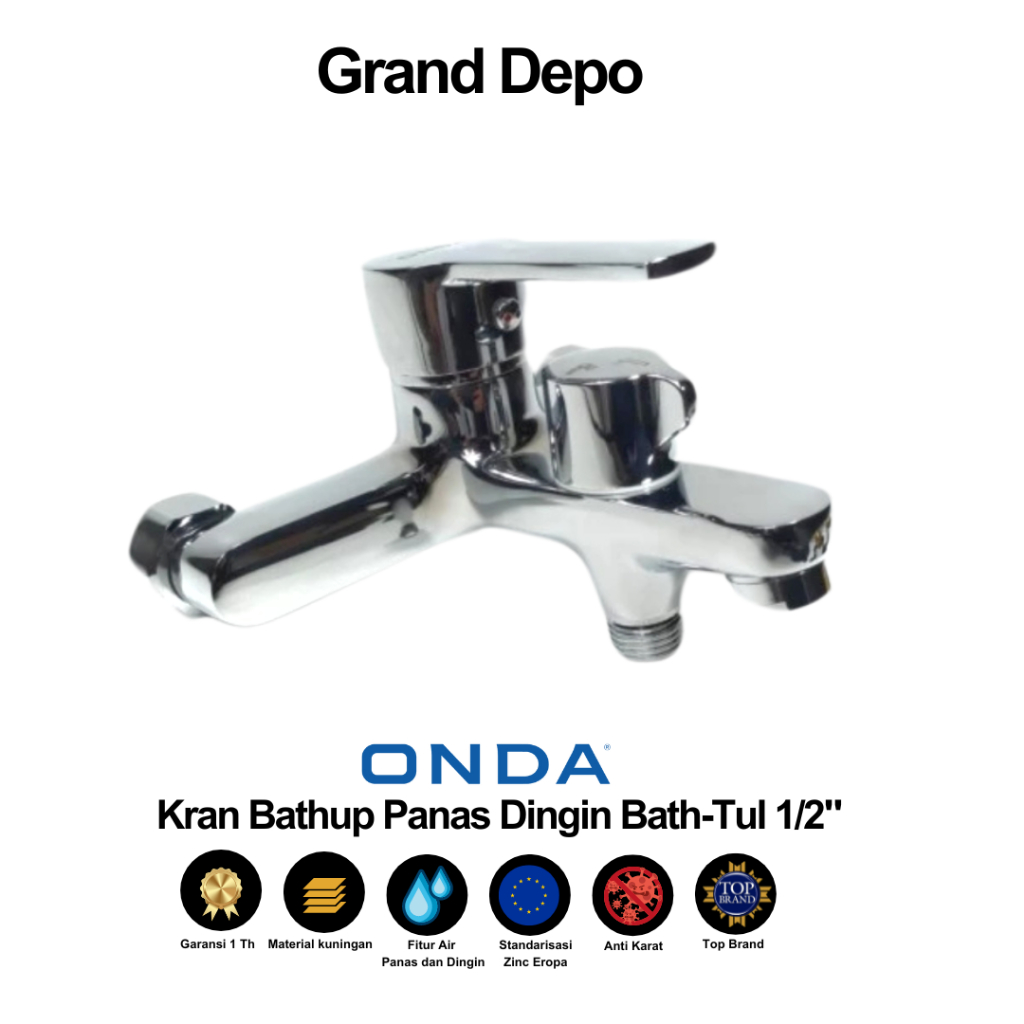 Jual Onda Kran Shower Mixer Air Panas Dingin Bath-Tul 1/2" Onda / Kran ...