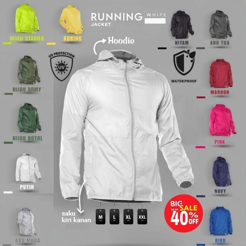 Jual Jaket Olahraga Parasut Lari Jogging Running Sport Pria Wanita ...