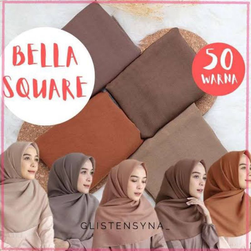 Jual Bella Square Bahan Polycotton Nyama Lembut |hijab jilbab ...