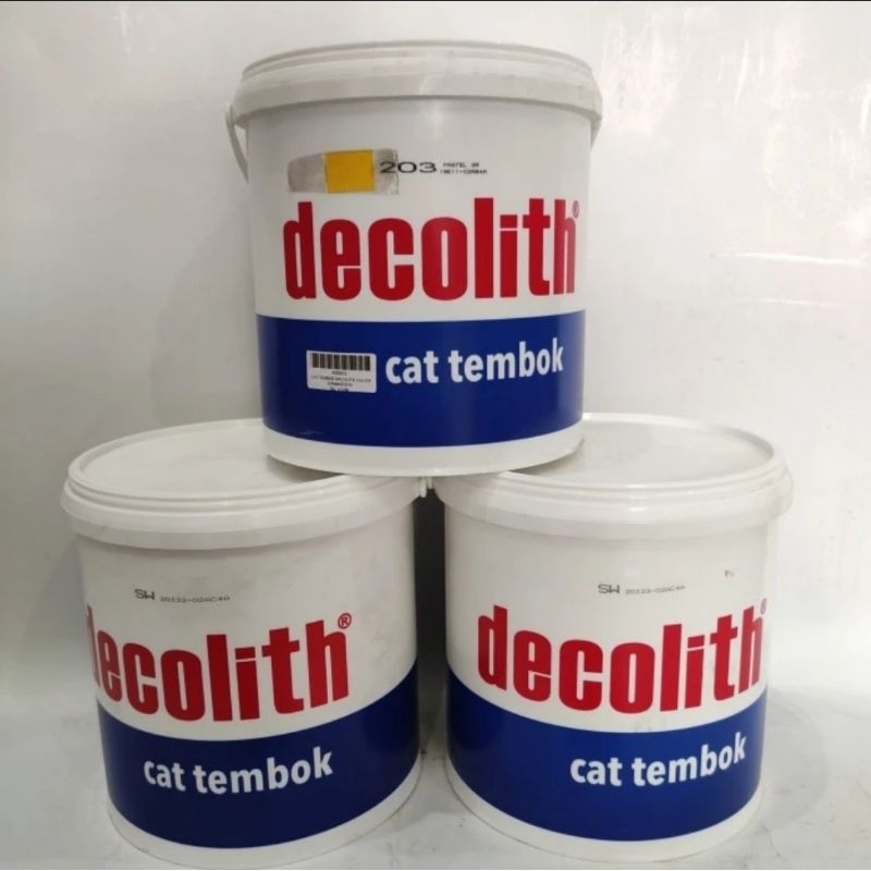 Jual Cat Tembok Interior Decolith 5 kg 5kg Putih | Shopee Indonesia