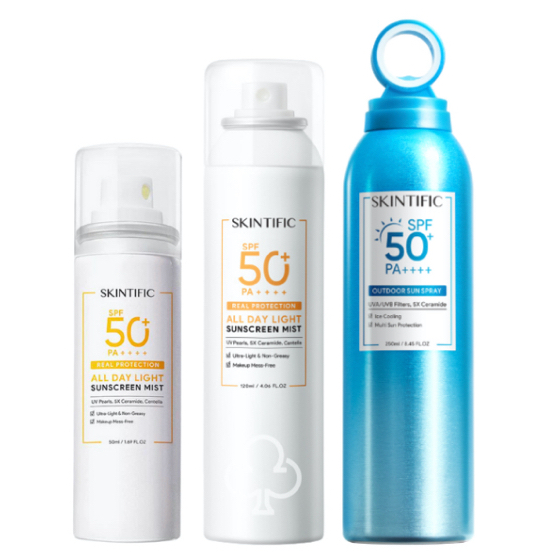 Jual SKINTIFIC All Day Light Sunscreen Mist SPF50 PA++++ Outdoor Sun Spray SPF 50 PA ...