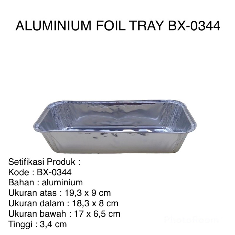 Jual WADAH Alumunium foil tray BX 0344 tanpa tutup ISI 100PCS ...