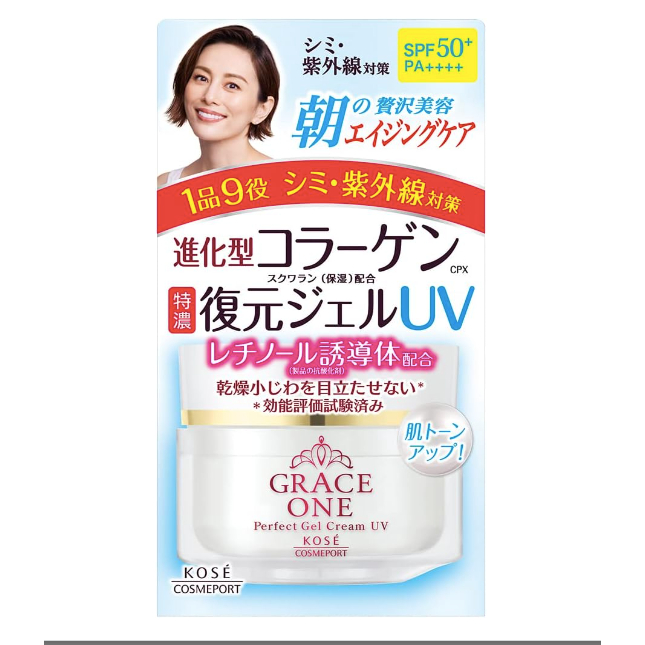 Jual Kose Grace One Perfect Gel Cream UV SPF50 cream anti penuaan Japan | Shopee Indonesia