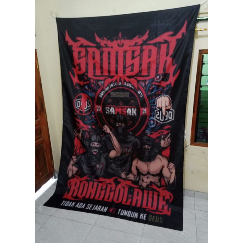 Jual bendera umbul umbul full printing samsak pasmortal | Shopee Indonesia