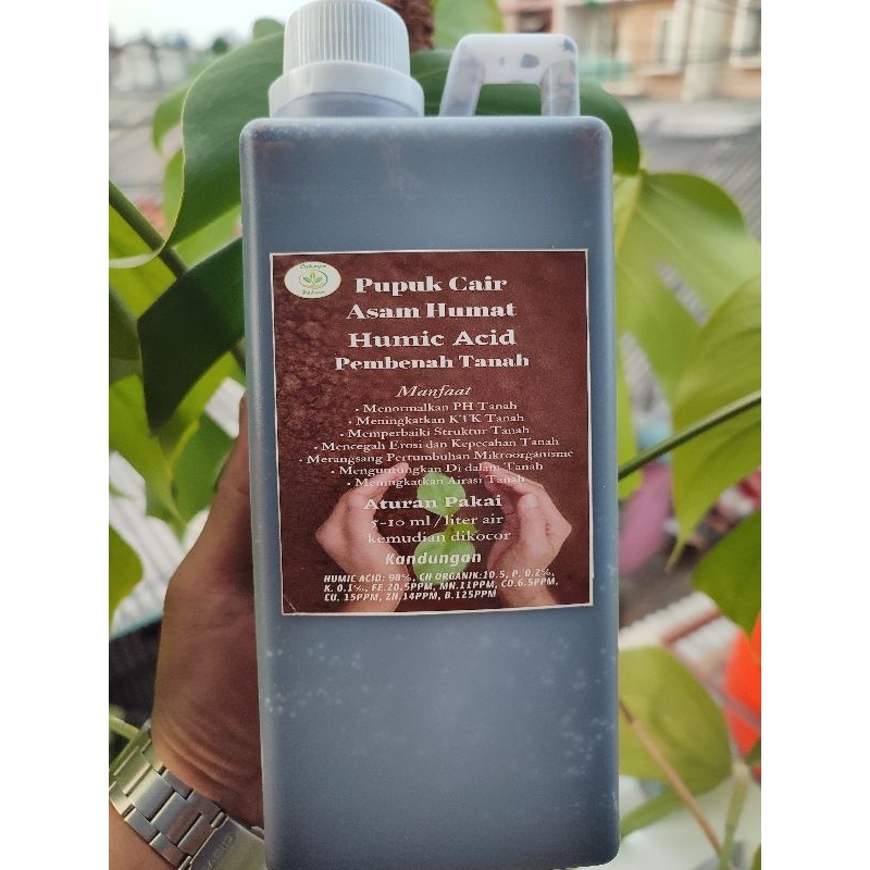 Jual PUPUK CAIR ASAM HUMAT/HUMIC ACID 90% KEMASAN 1 LITER | Shopee Indonesia
