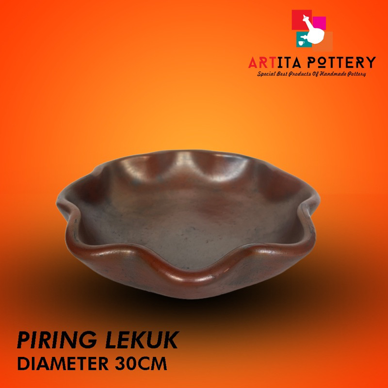 Jual PIRING LEKUK 30CM GERABAH TANAH LIAT BAYAT | Shopee Indonesia