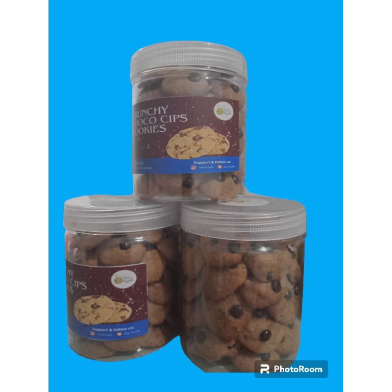 Jual Crunchy Choco Cips Cookies/ Premium Cookies/kue kering coklat ...