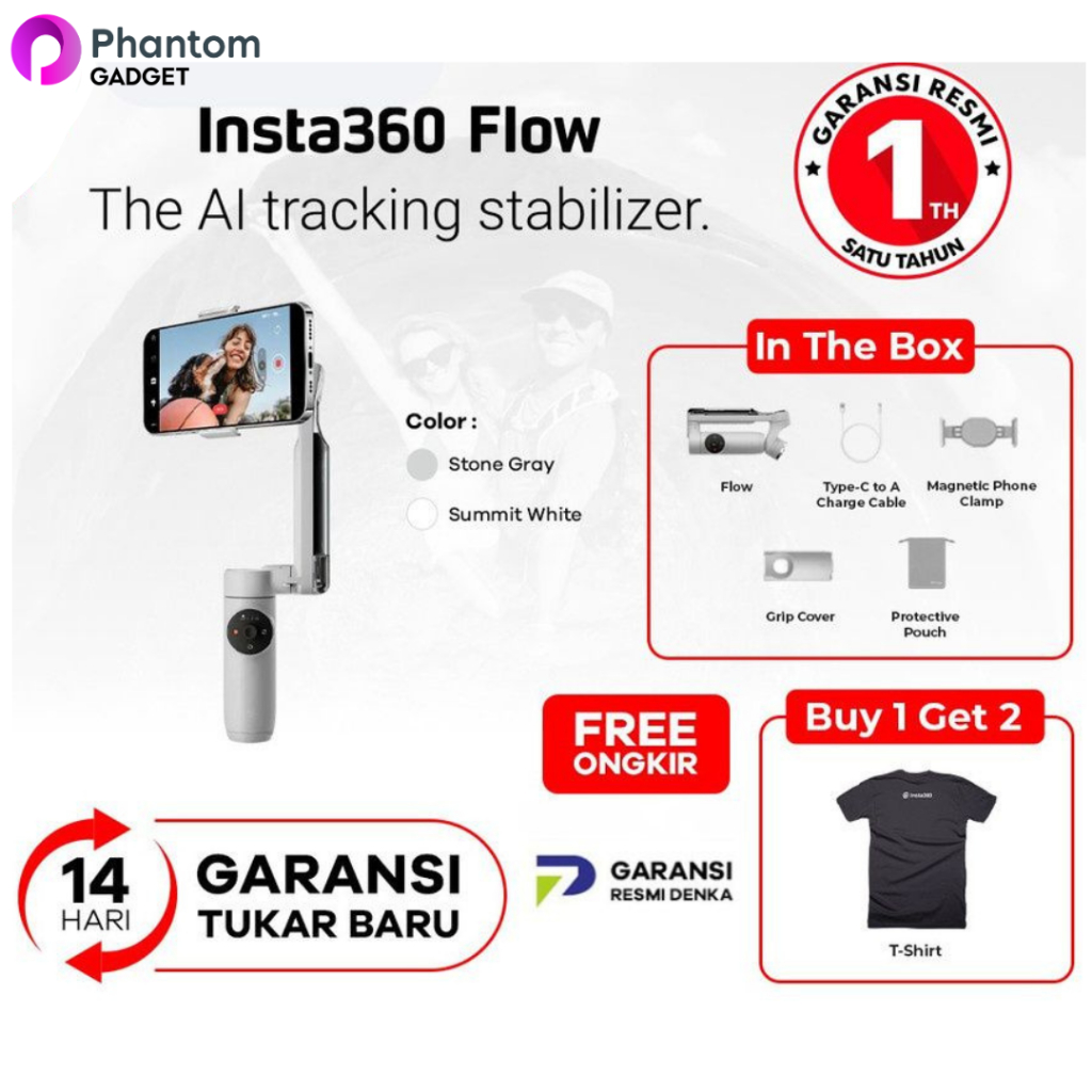 Jual Insta360 Flow Gimbal Stabilizer Smartphone Insta 360 Flow Garansi ...