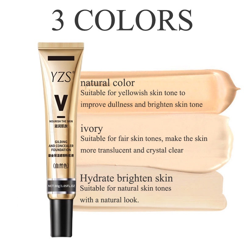 Jual BPOM 100% ORI YZS Concealer Foundation High Coverage Skin Cair Tahan Air Perawatan Kulit ...
