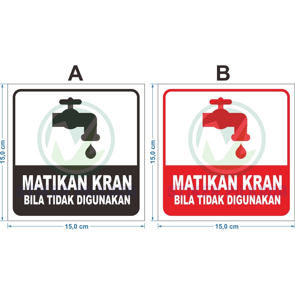 Jual STIKER VINYL MATIKAN KRAN BESAR (DIJUAL SATUAN) | Shopee Indonesia
