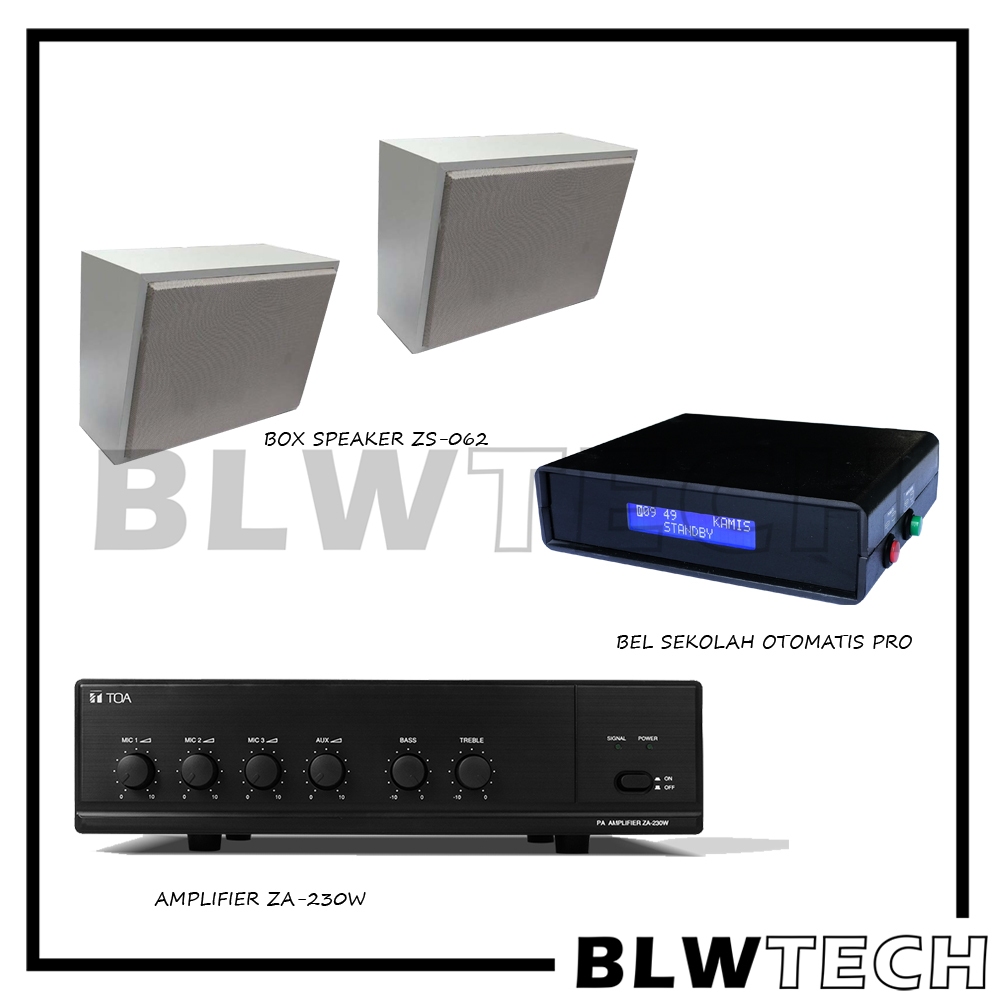 Jual Paket Lengkap Amplifier - 2 Speaker Indoor - Bel Sekolah Custom ...