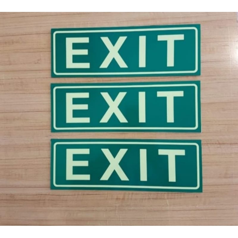 Jual SIGN STIKER EXIT ( GLOW IN THE DARK ) STIKER K3 SAFETY | Shopee ...