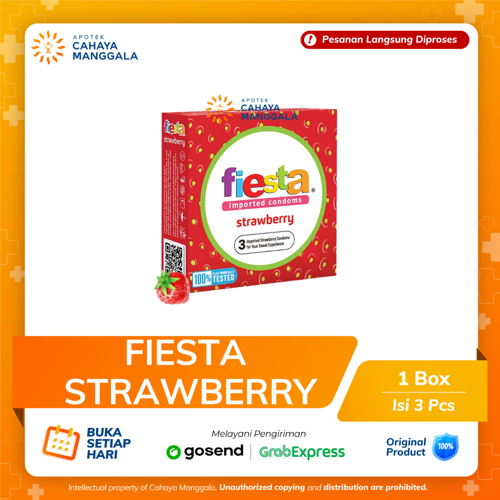 Jual FIESTA RASA STRAWBERRY PERBOX 3 PCS | Shopee Indonesia