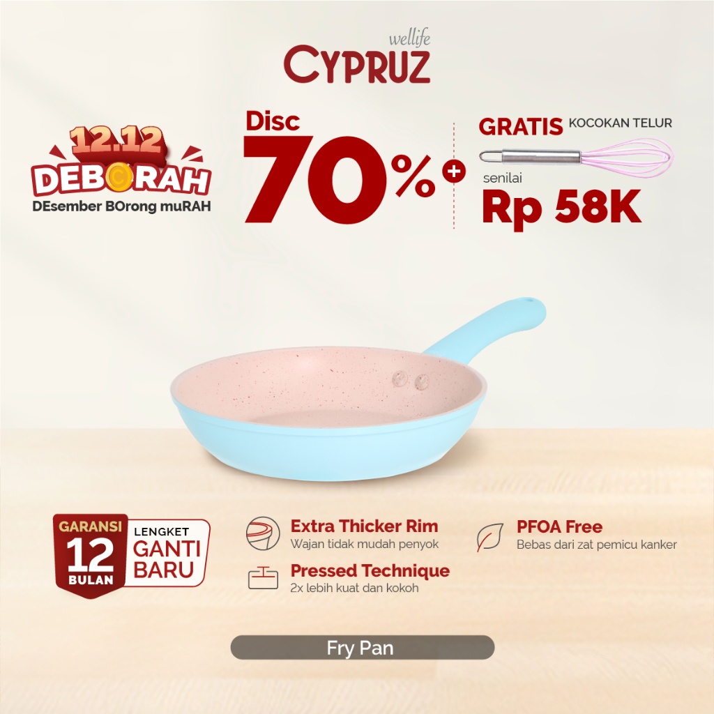 Jual Cypruz Wajan Penggorengan Anti Lengket Fry Pan Mini Forged Series | Shopee Indonesia