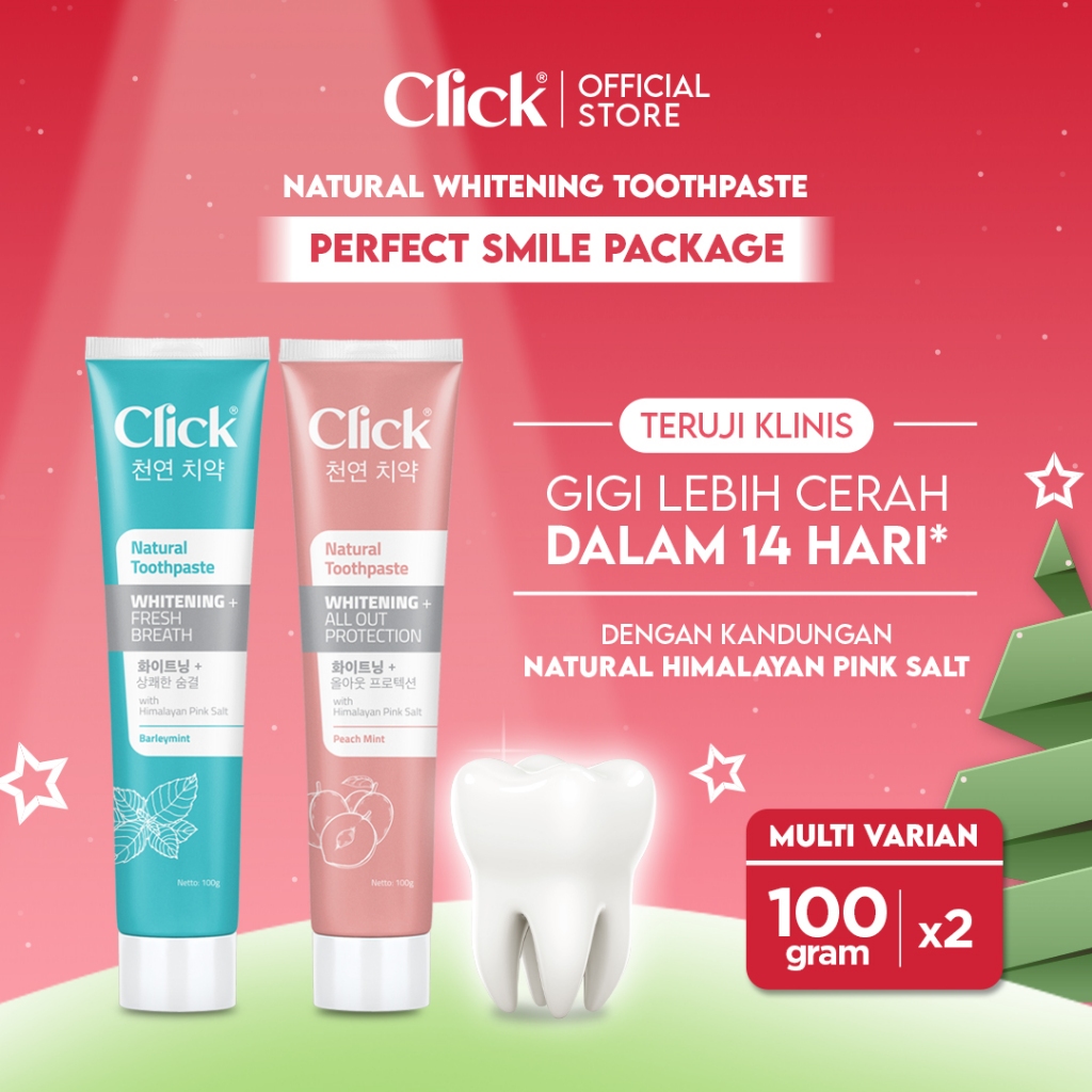 Jual Pasta Gigi Click: Perfect Smile Package | Shopee Indonesia