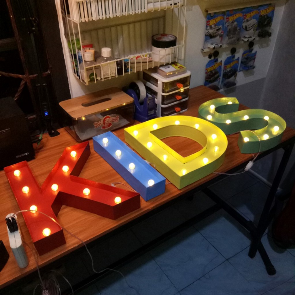 Jual CUSTOM Letter Lamp 30 cm BCC KIDS | Lampu Dekorasi LED Custom ...