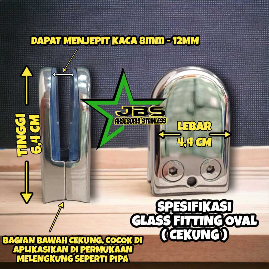 Jual GLASS FITTING( CONNECTOR) / PENJEPIT KACA STAINLESS SS 304 ...